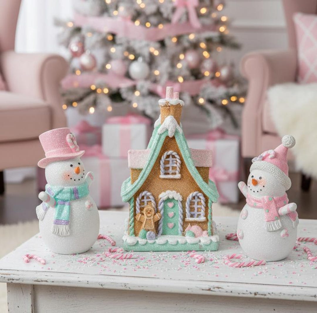 Gingerbread Cookie Glitter Christmas Tree Holiday Home Decoration ...