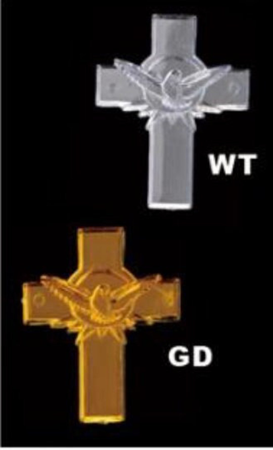 24 Religious Cross 3D Acrylic Embellishments Charm Motives Pin on Capia ...