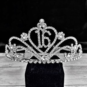 Rhinestone Sweet 16 Crown Tiara Keepsake 2.25 Inch High Choose Color - Etsy