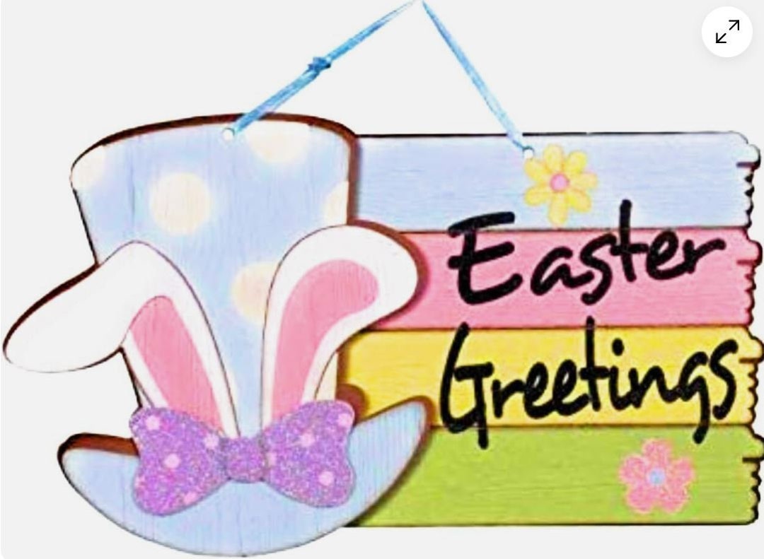 Easter Greetings Plaque Sign Wall Decoration Holiday Decor - Etsy