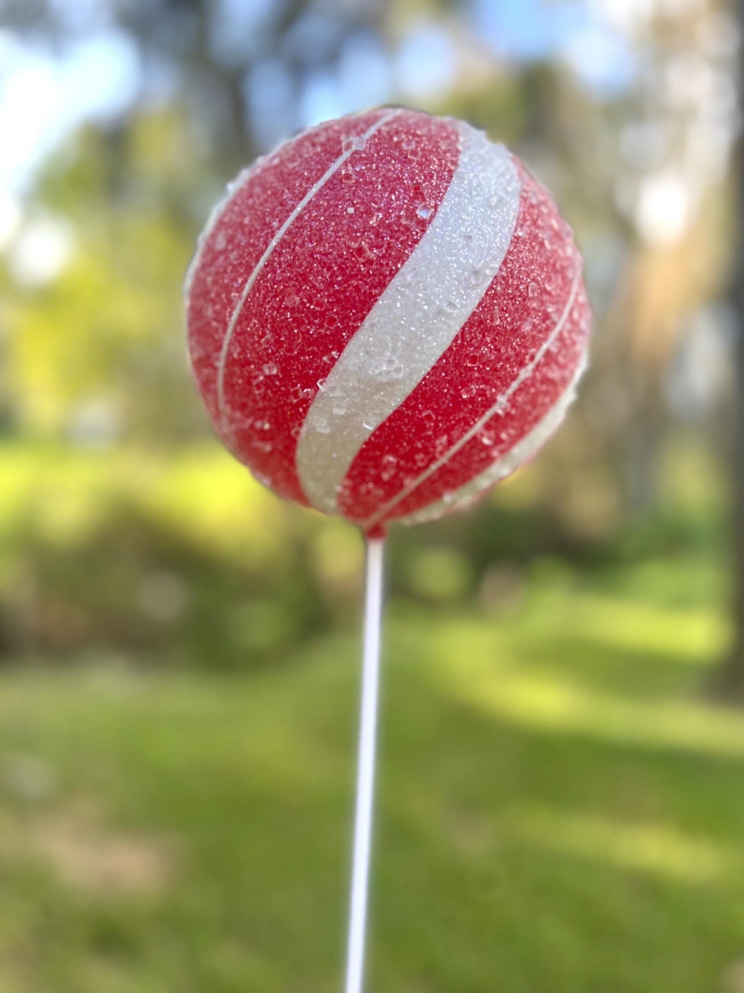 17" Jumbo Peppermint Lollipop Pick Decoration Christmas Tree Decoration ...