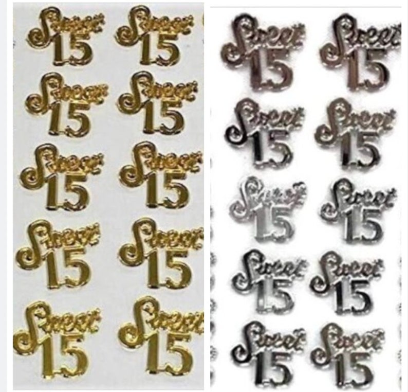 Sweet 15 Mis Quince 3D Self Adhesive Acrylic Stickers Party Supplies ...
