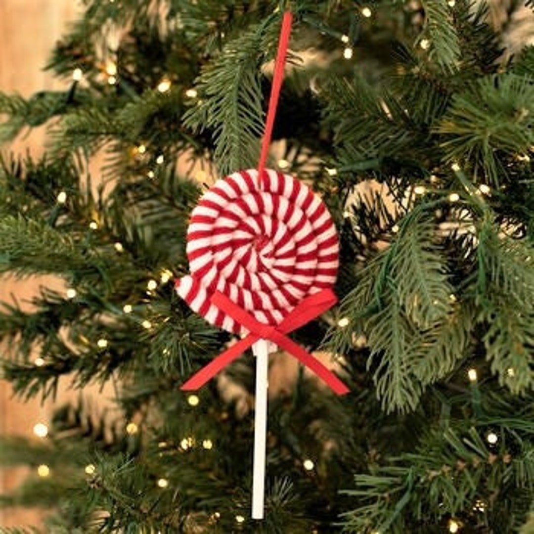 Christmas Lollipop Ornament Red Ornaments Tree Hanging Decorations For ...