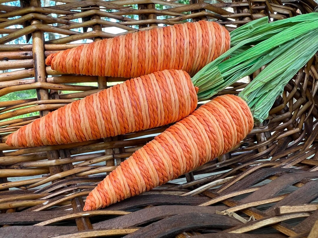 Bundle of 3 Striped Foam Carrots for Easter Crafts and Decoration - Etsy