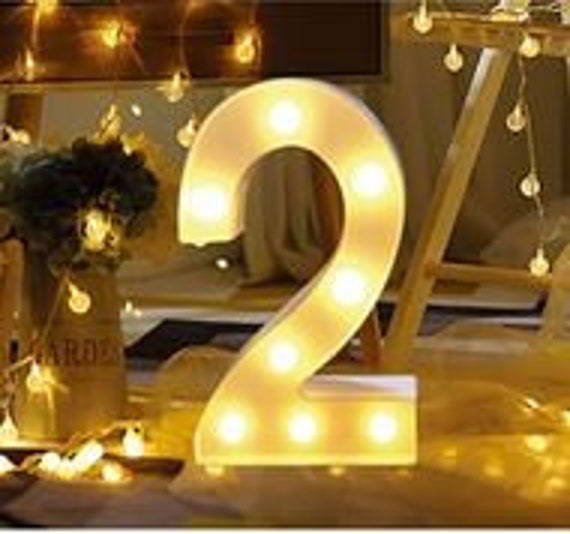 6 Light up Marquee Battery Operated Numbers Birthday - Etsy