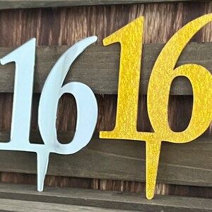 Plastic Sweet 16 Number Cake Topper Birthday Decoration - Etsy