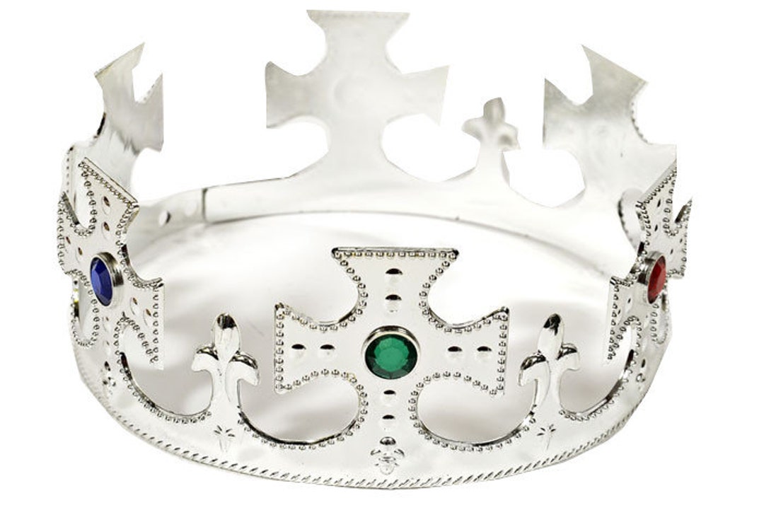 GOLD or SILVER Jeweled Plastic Crown Centerpiece 10 Inch - Etsy