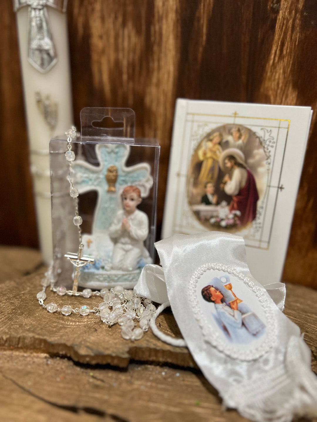 Communion Gift Set Rosary Beads Prayer Book Unisex Girl or Boy - Etsy