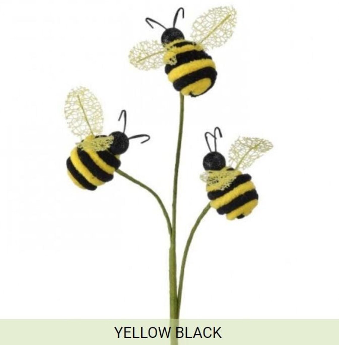 Adorable Big Belly Bee Spray - 17" Spring Wreath Attachment - Whimsical ...