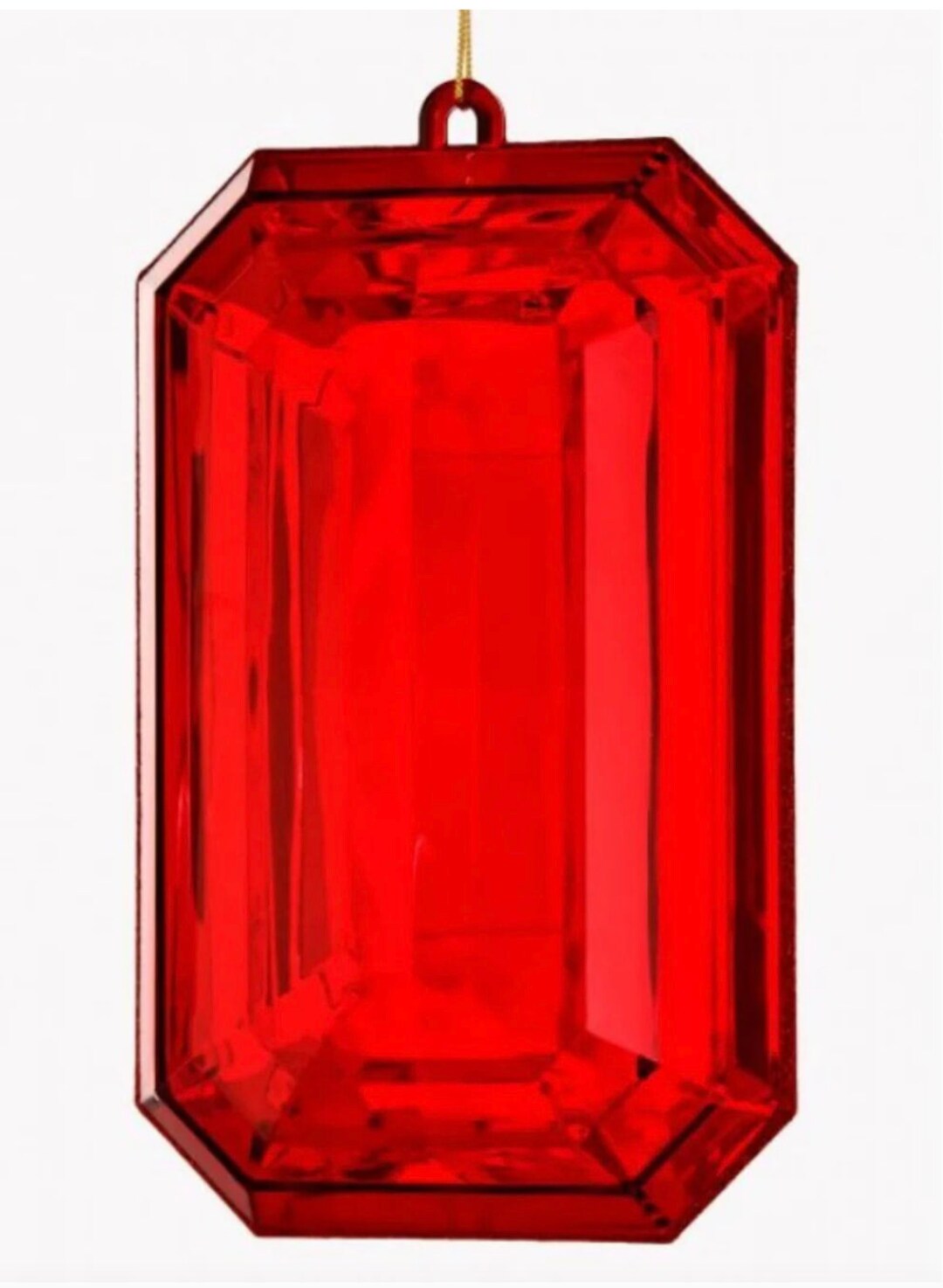 9 Inch, Regency Red Emerald Ornament, Gem Ornament, Jewel Ornament ...