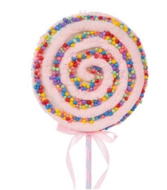16 Large Pink Beaded Lollipop Pick Ornaments Home - Etsy