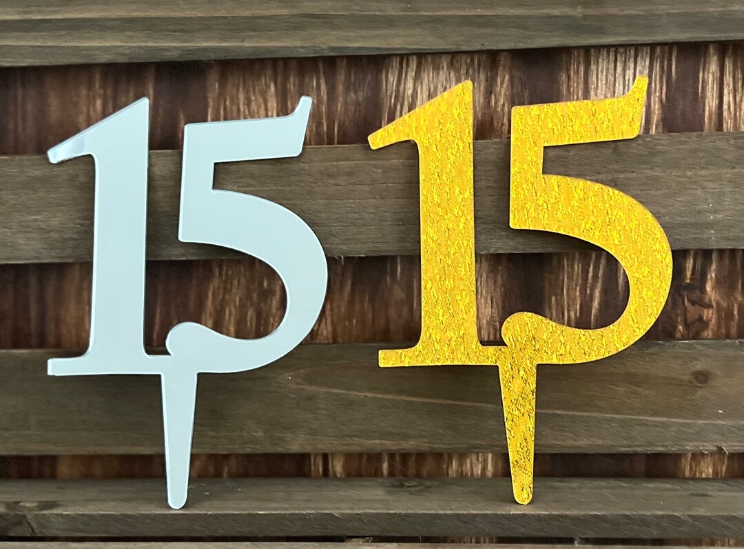 Plastic Sweet 15 Number Cake Topper Mis Quince Años Decoration - Etsy