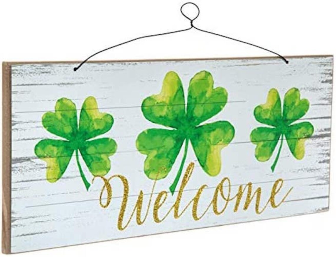 Welcome Clover St. Patrick's Day Wood Wall Decoration Home | Etsy