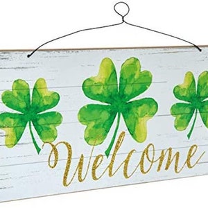 Welcome Clover St. Patrick's Day Wood Wall Decoration Home Decor - Etsy