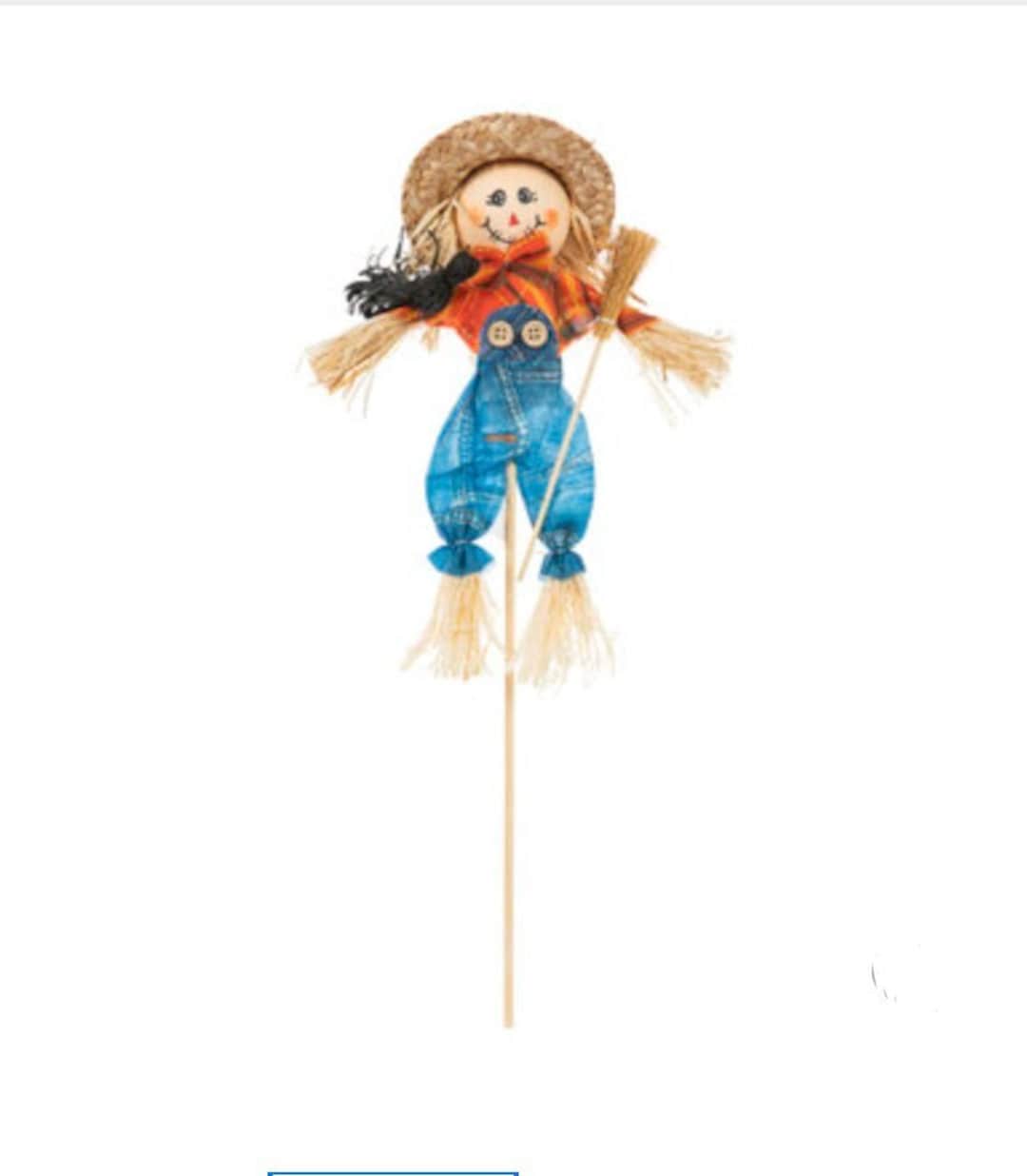 Orange or Blue Overalls Scarecrow Pick Autumn Fall - Etsy