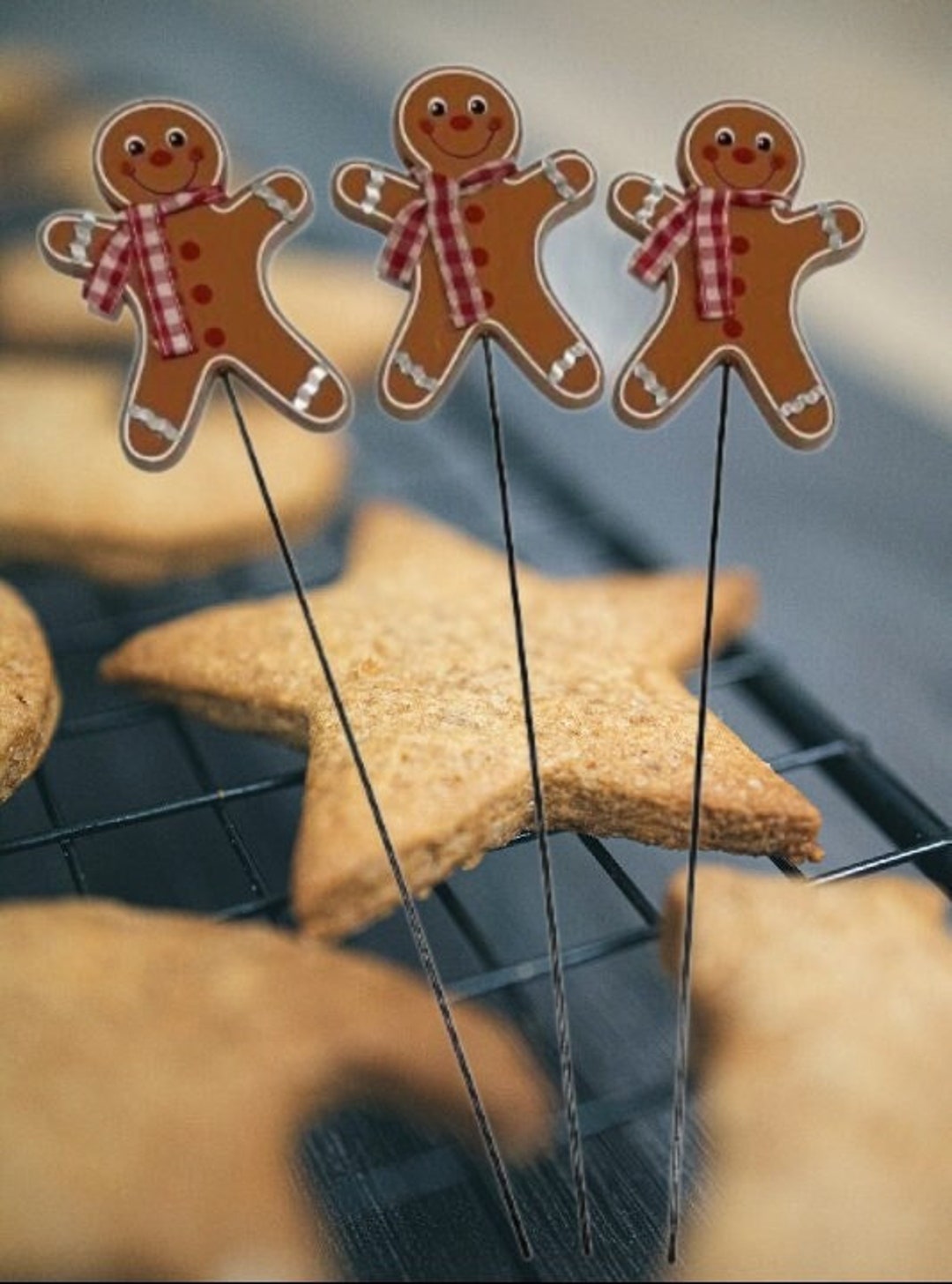 Gingerbread Boy Christmas Floral Picks Vase Fill Wreath - Etsy