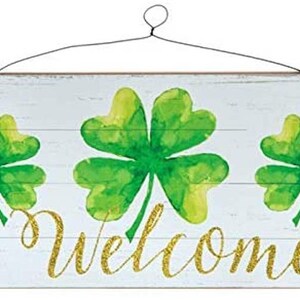 Welcome Clover St. Patrick's Day Wood Wall Decoration Home Decor - Etsy
