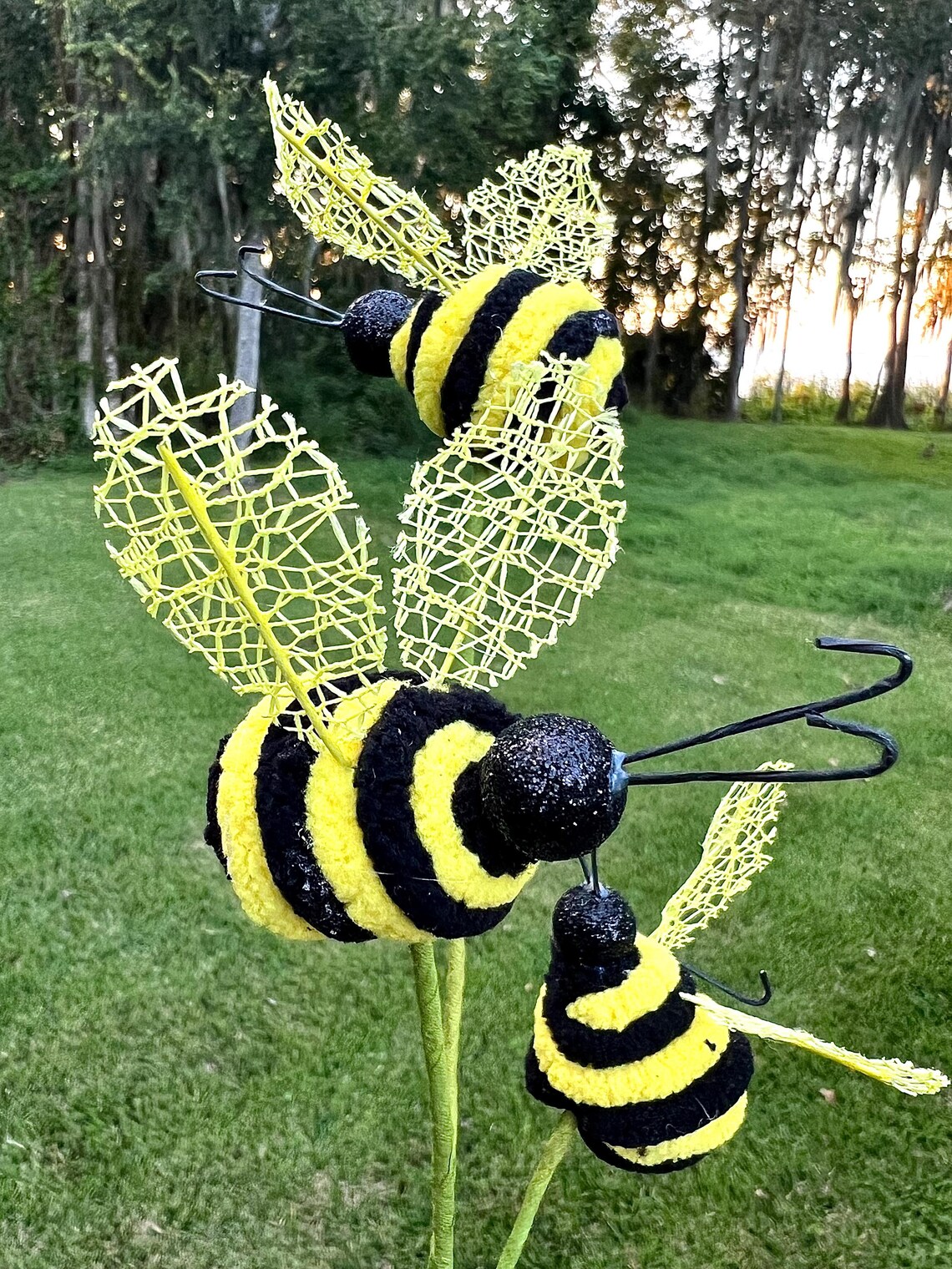 Adorable Big Belly Bee Spray - 17" Spring Wreath Attachment - Whimsical ...