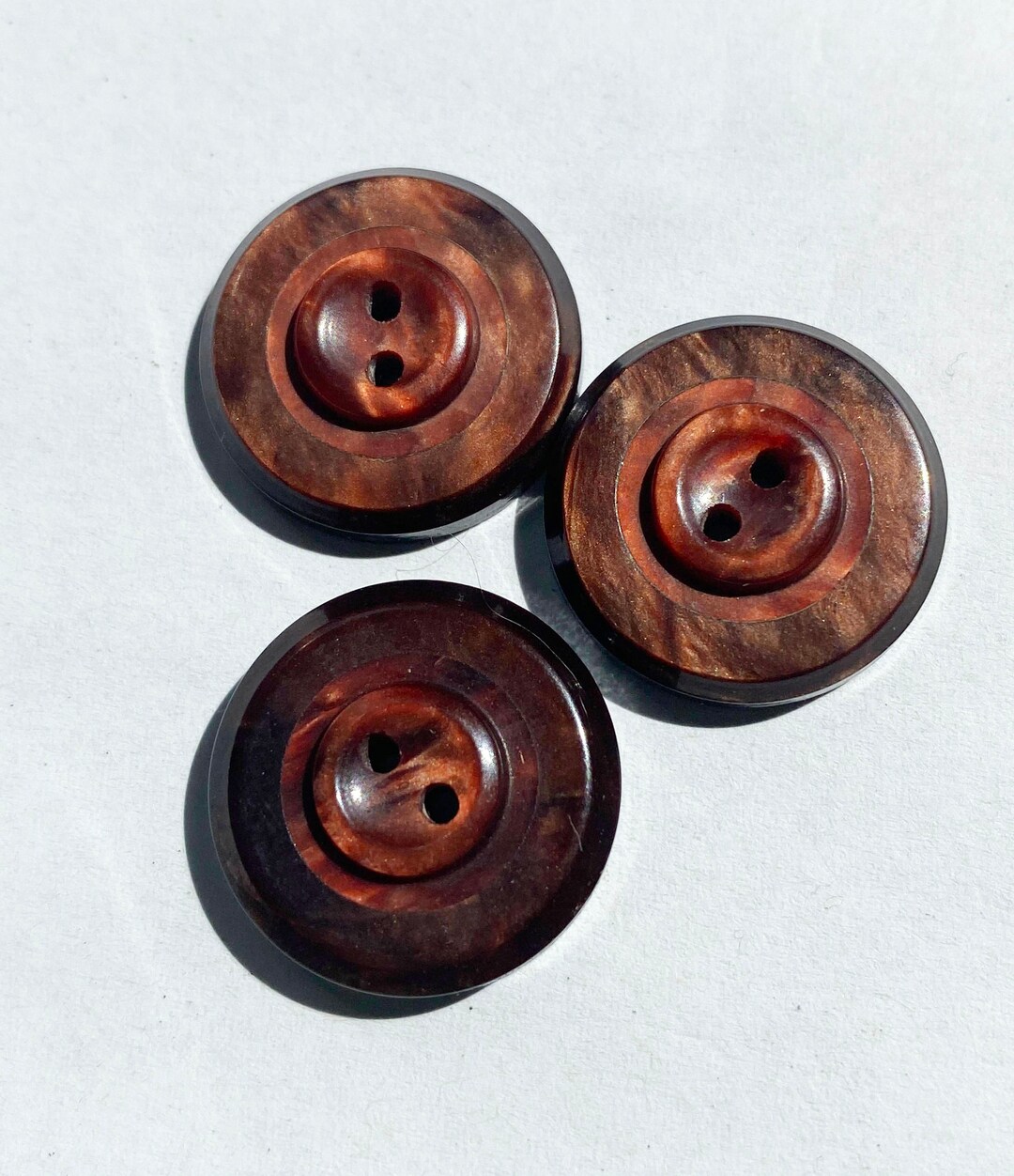 Cute Vintage Chunky Brown Buttons With Raised Centre - Etsy