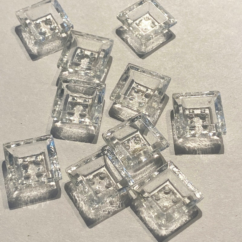 Clear Glass Buttons - Etsy