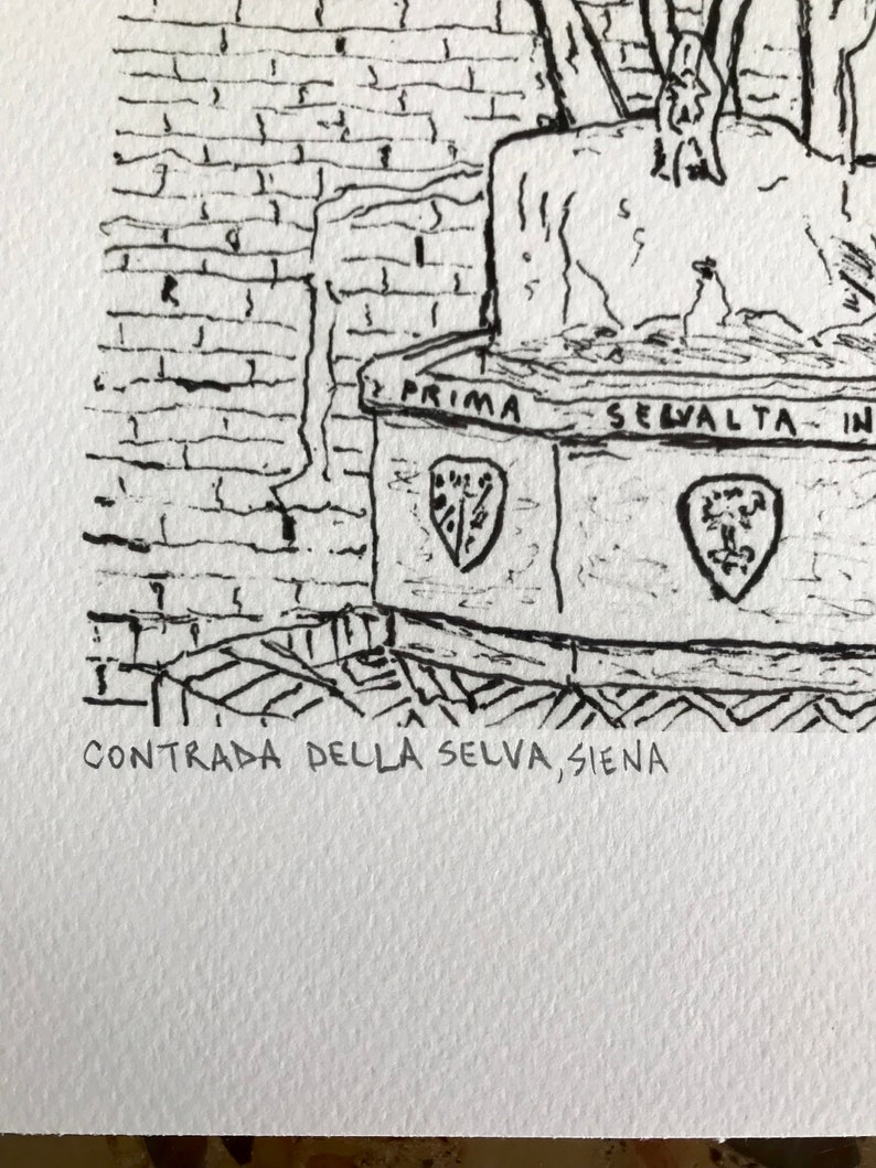 Contrada Della Selva, Siena - 11 In. X 14 In. Signed Print - Etsy