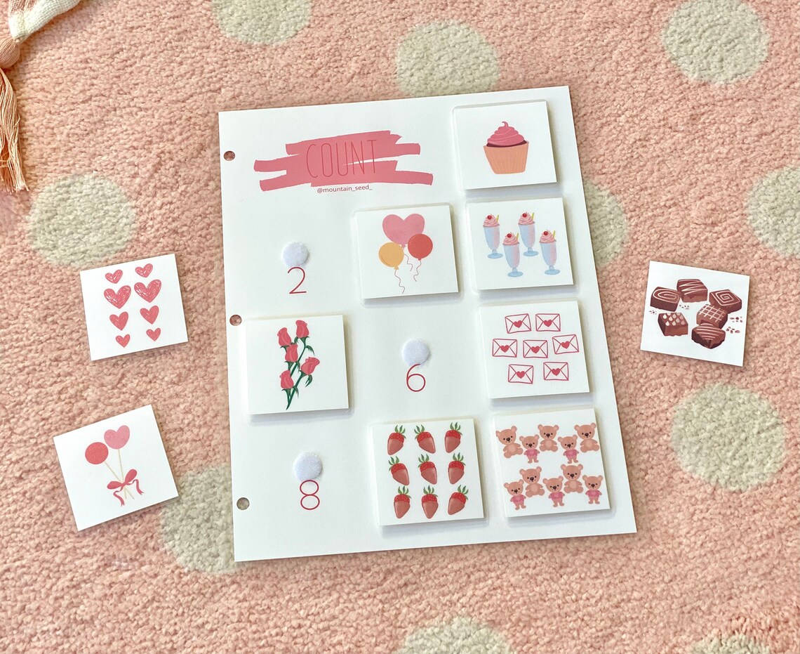 Valentine's Day Printable Toddler Busy Book, Learning Book, Busy Books ...
