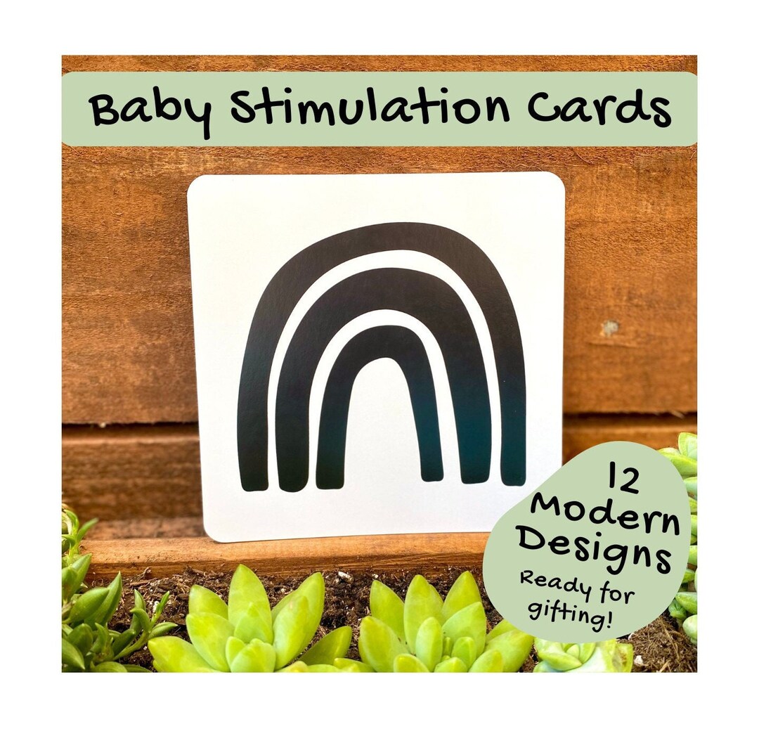 High Contrast Sensory Cards for Infants 0-6 Months, Black & White ...