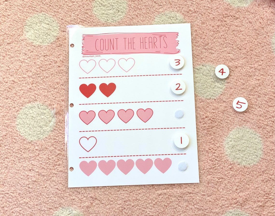 Valentine's Day Printable Toddler Busy Book, Learning Book, Busy Books ...