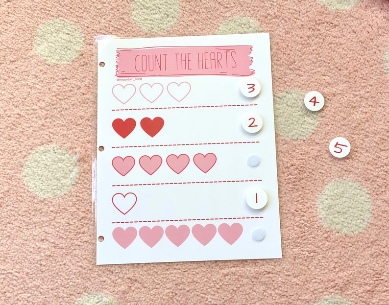 Valentine's Day Printable Toddler Busy Book, Learning Book, Busy Books ...