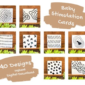 High Contrast Sensory Cards, Black and White Sensory Cards for Infant ...
