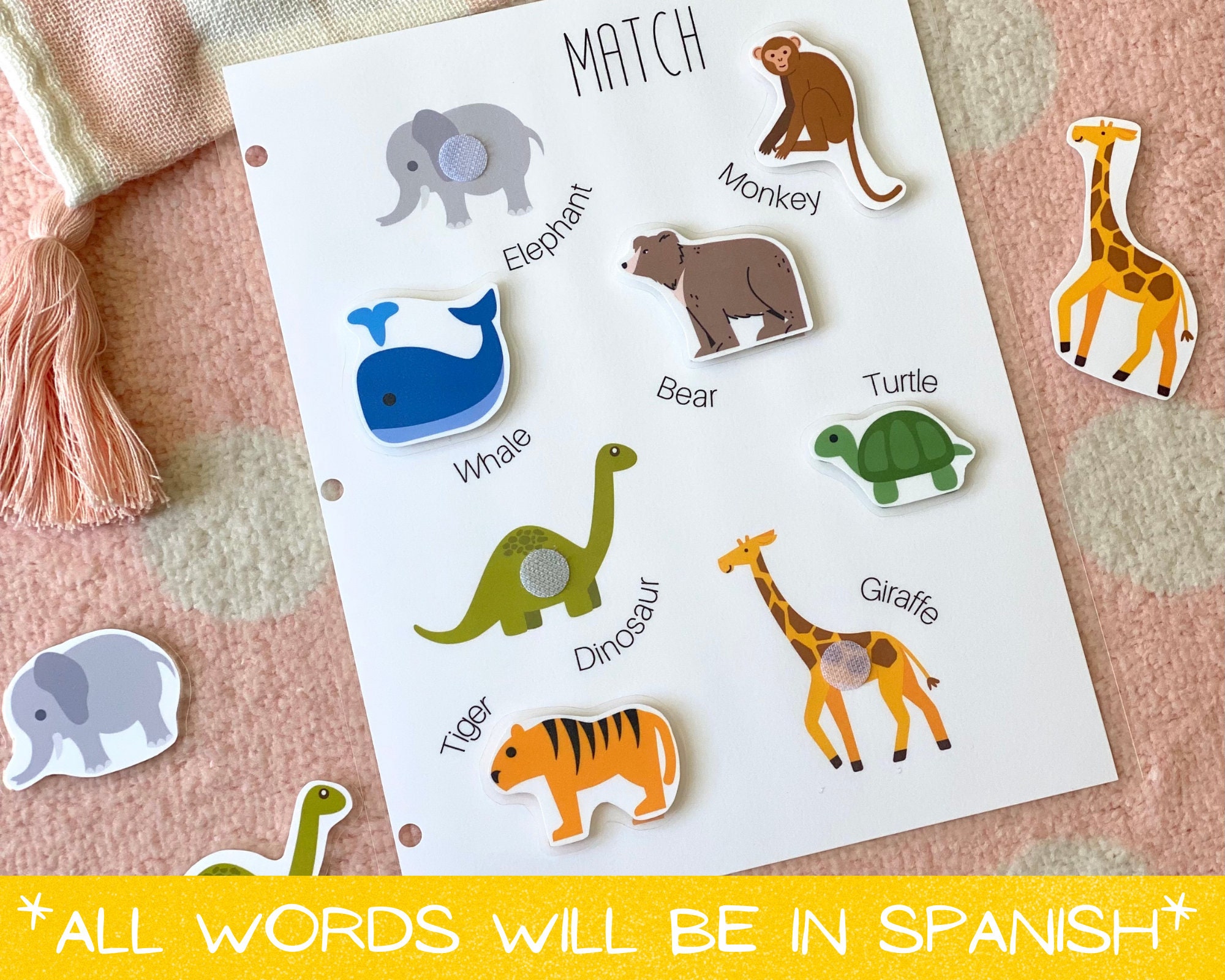 Spanish Busy Book, Printable Toddler Busy Book, Toddler Learning Binder ...
