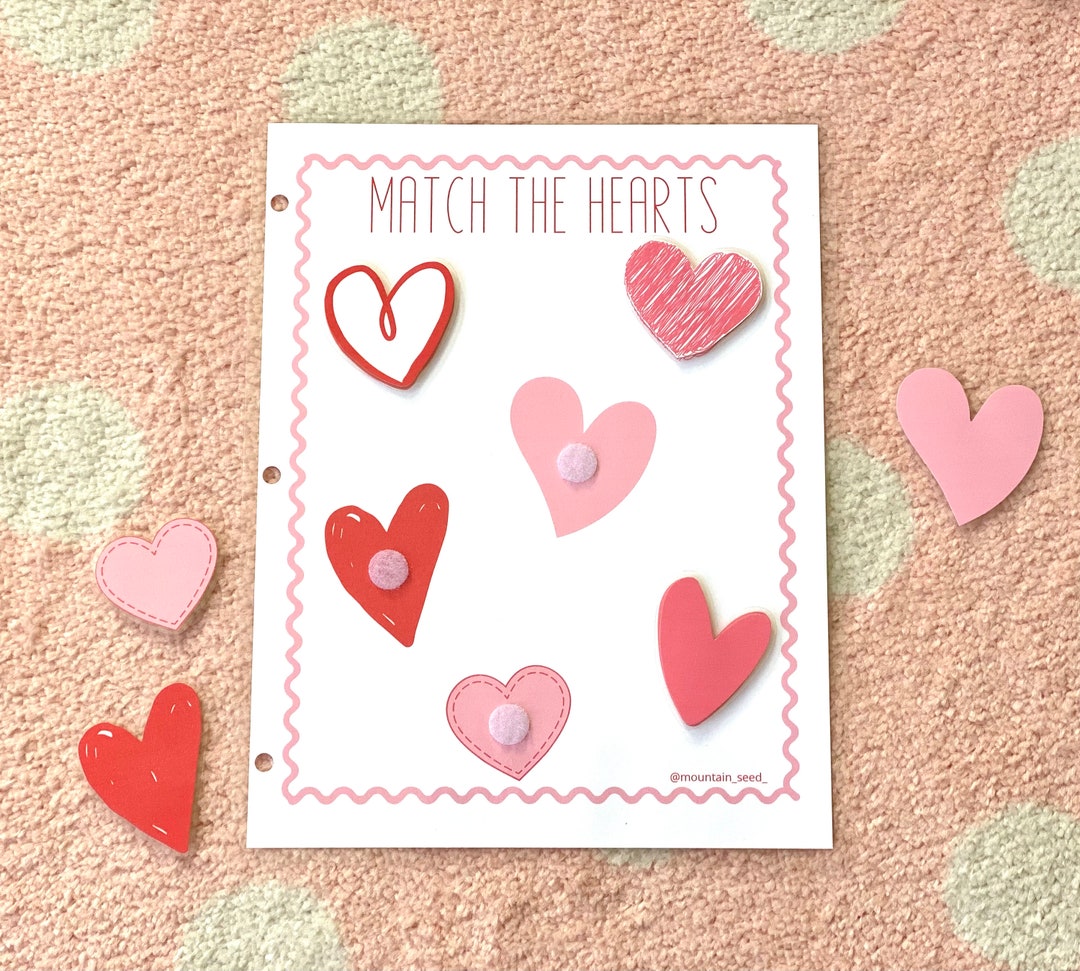 Valentine's Day Printable Toddler Busy Book, Learning Book, Busy Books ...