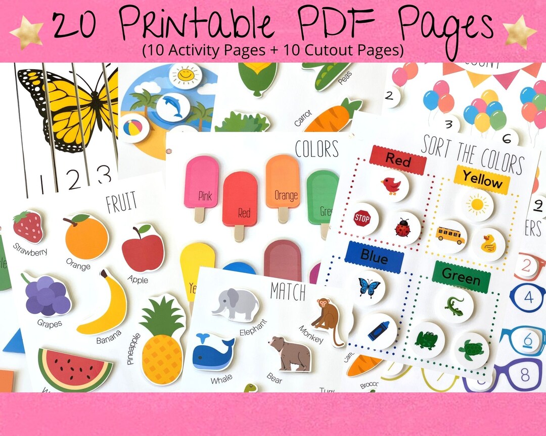 Buy Printable DIY Toddler Binder Book, Learning Book, Busy Book ...