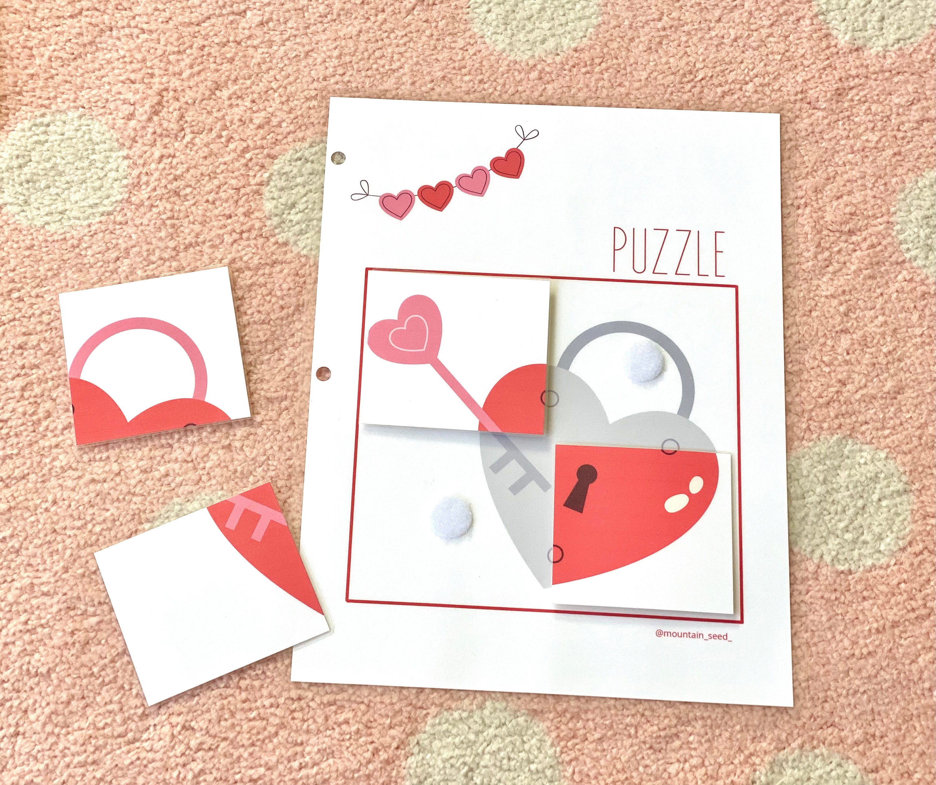 Valentine's Day Printable Toddler Busy Book, Learning Book, Busy Books ...