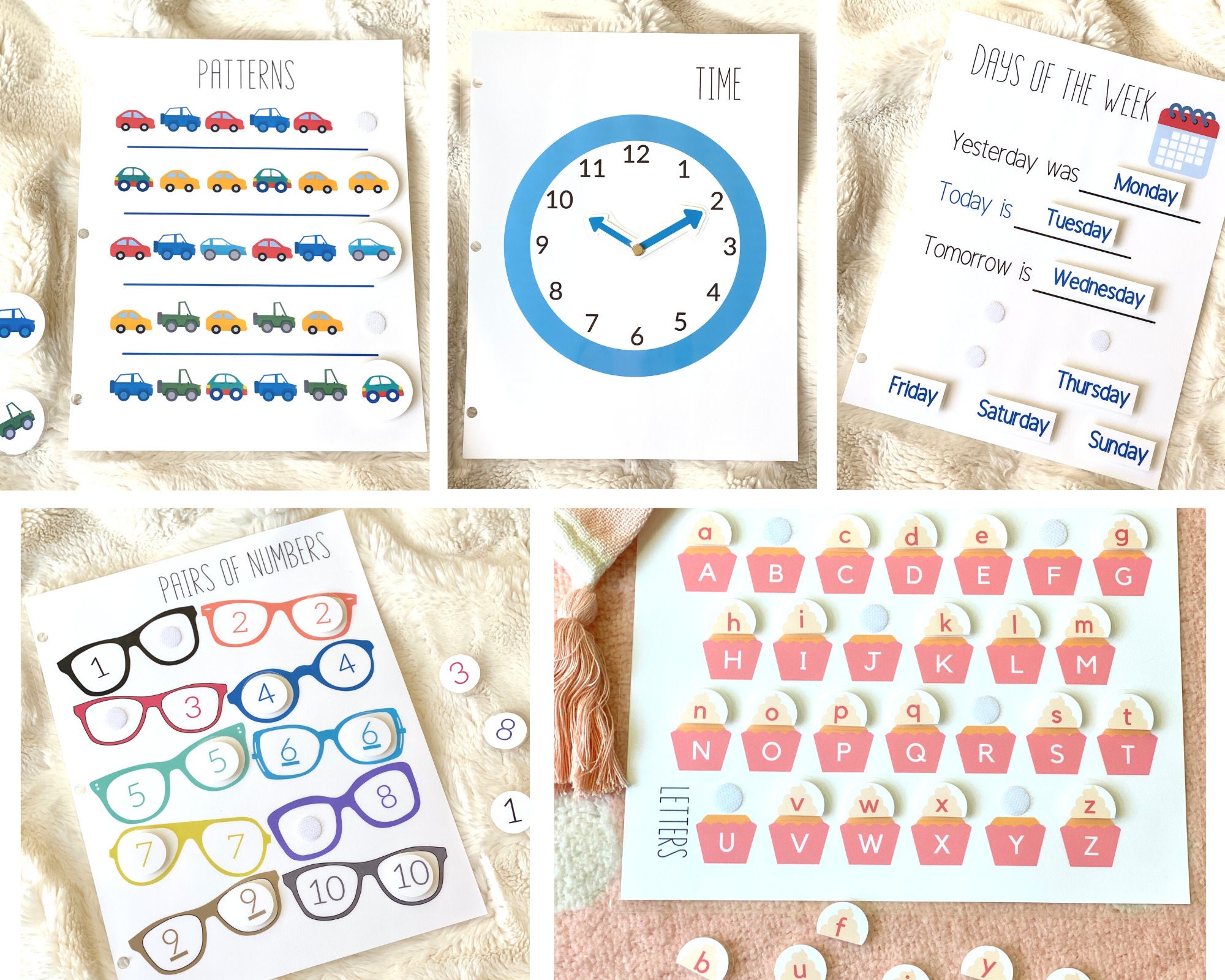 Printable Toddler Busy Book, Toddler Learning Binder, Busy Book, Busy ...