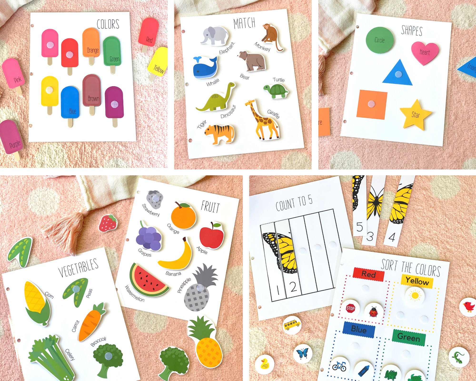 Printable Toddler Busy Book, Toddler Learning Binder, Busy Book, Busy ...