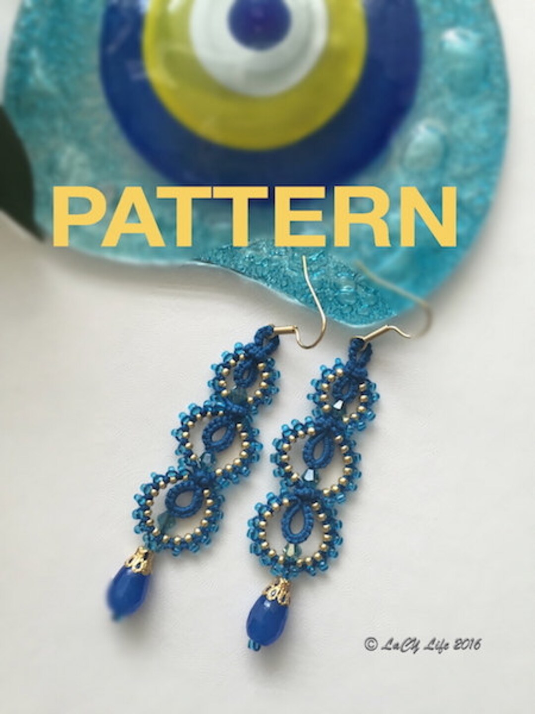 Tatting Pattern and Step- By- Step Tutorial "blue Loops" PDF Instant ...