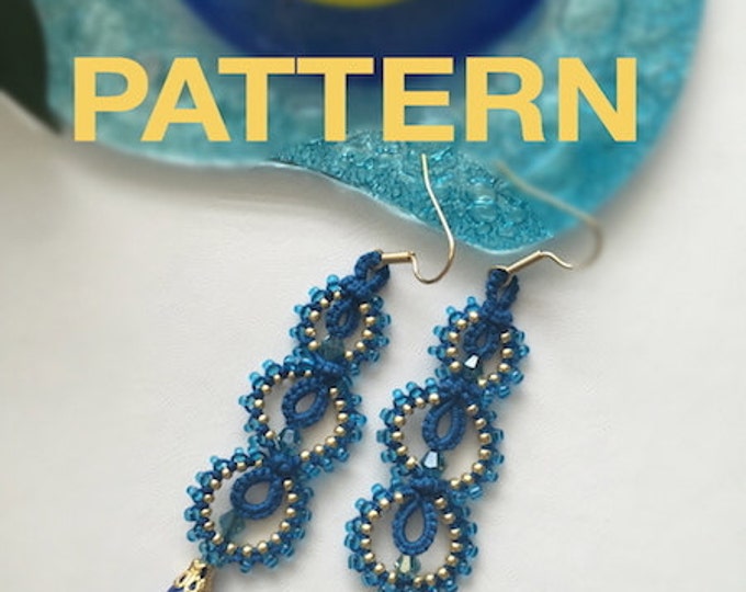 Tatting Pattern and Step By Step Tutorial blue Loops PDF Instant Download - Etsy