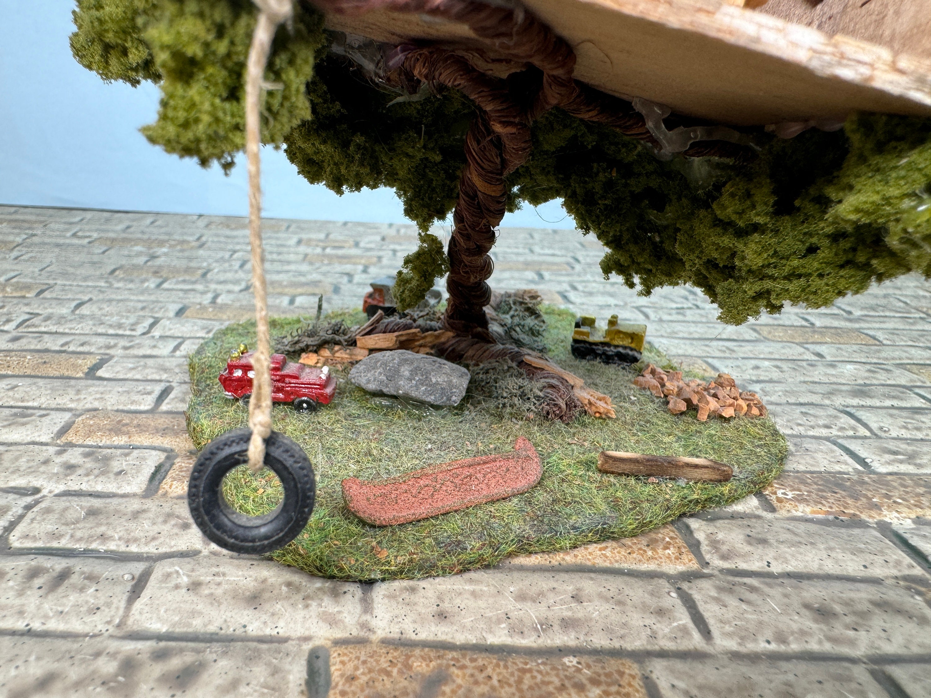 Dollhouse Miniatures ~ Quarter Scale Artisan Handmade OOAK Tree House ...