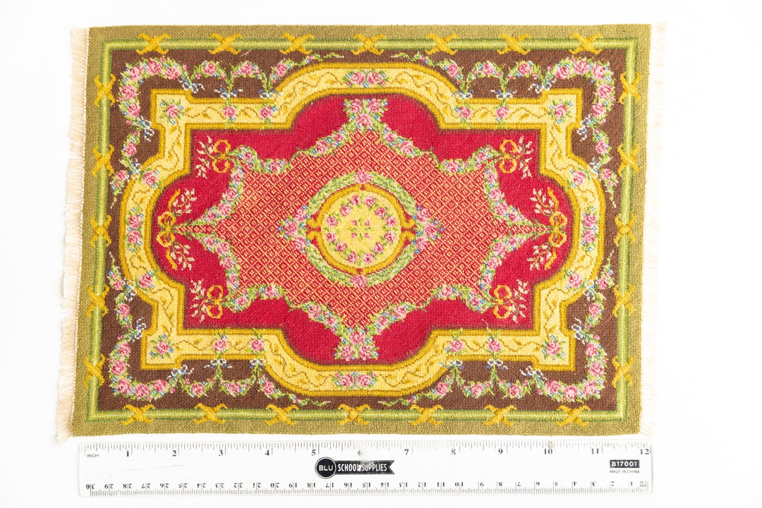 Dollhouse Miniature ~ Petit Point Rug by Ursula Sauerberg Needlepoint ...