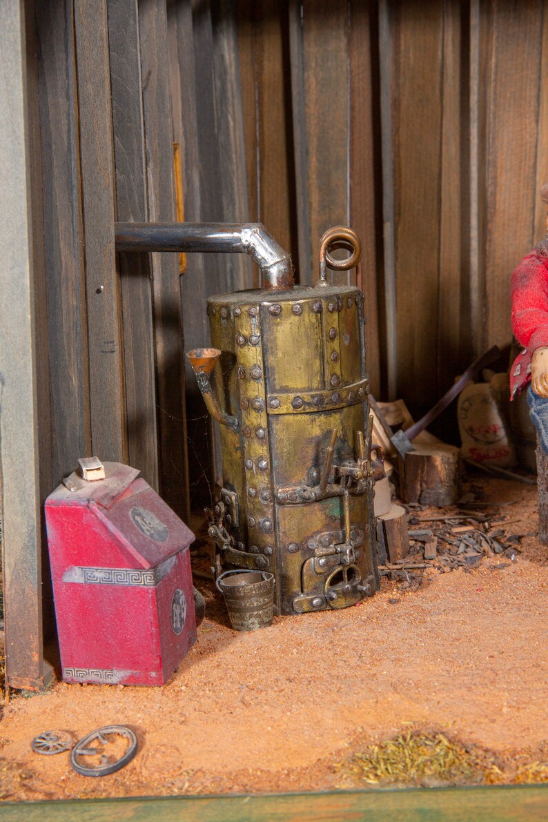 Dollhouse Miniature ~ IGMA Ron & April Gill Moonshine Shack W/ Hand ...