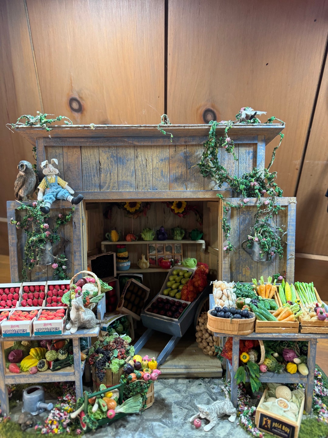 Dollhouse Miniature ~ Artisan Made Fruit Stand Display Handmade Signed ...