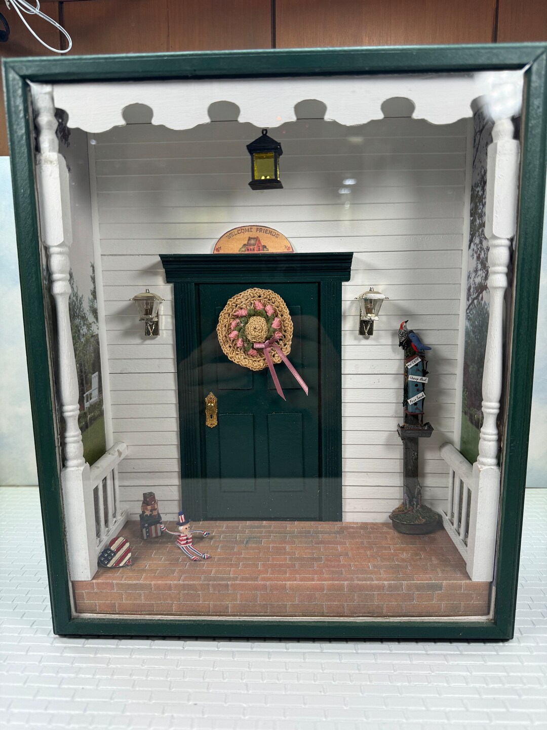 Dollhouse Miniature ~ Front Porch Room Box Display With Plexiglass ...