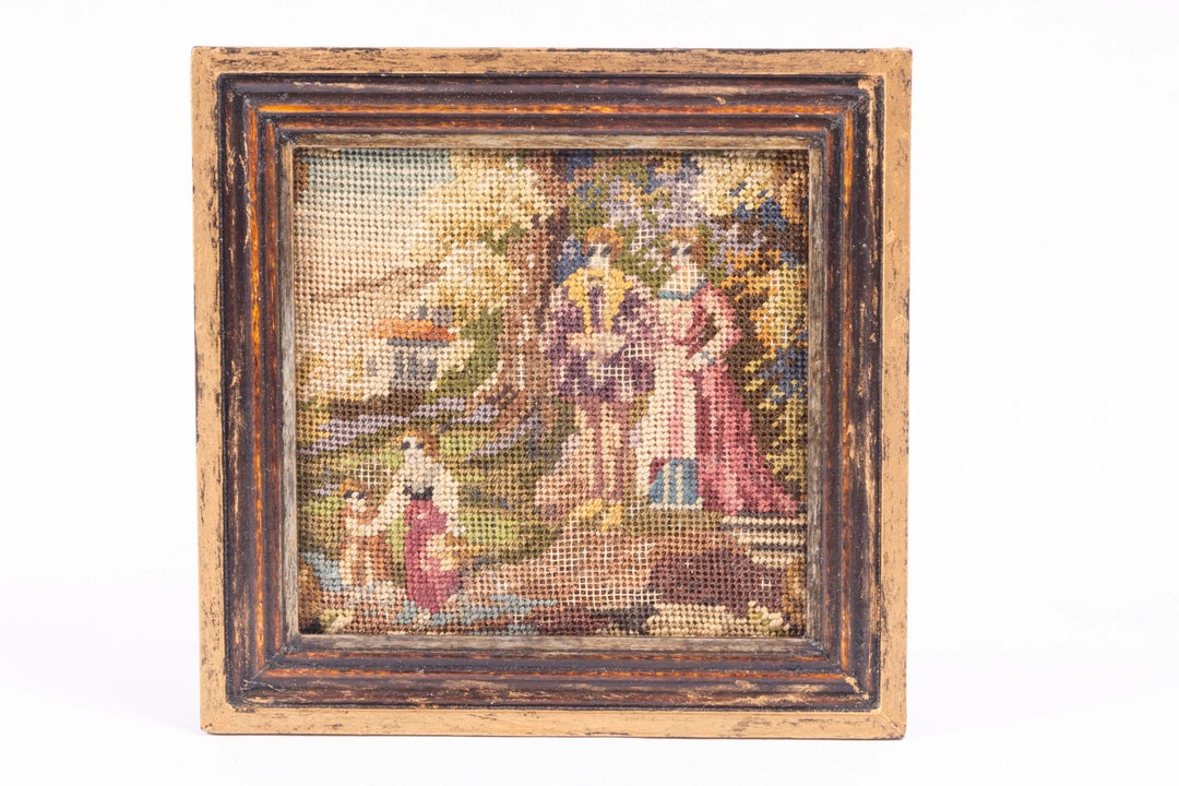 Dollhouse Miniature ~ Vintage Needlepoint 20th Century European in ...