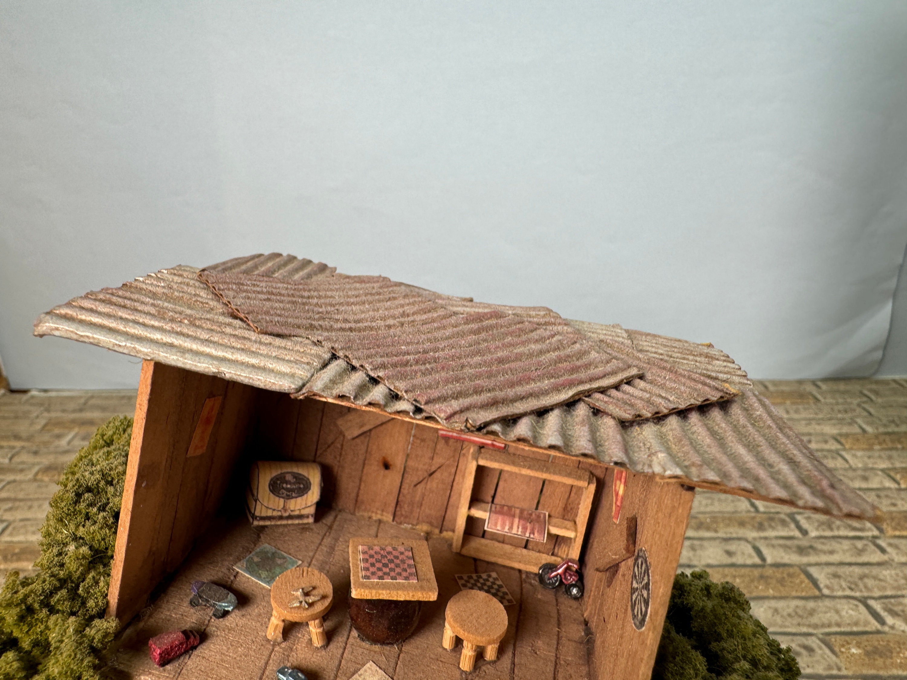 Dollhouse Miniatures ~ Quarter Scale Artisan Handmade OOAK Tree House ...