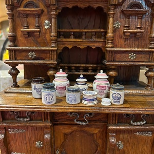 Dollhouse Miniature ~ Artisan Terry Curran Variety of 9 Jars Sold ...
