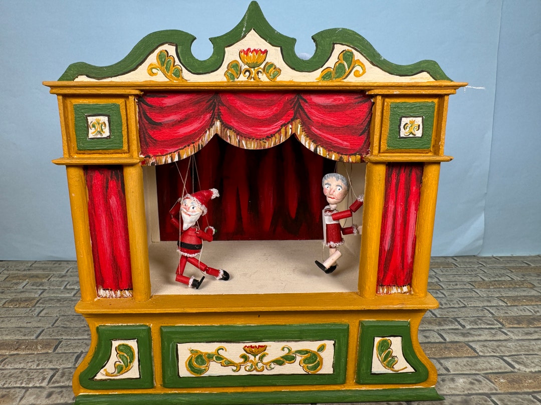Dollhouse Miniature ~ Artisan Jim Ganz 1987 Handmade Christmas Puppet ...