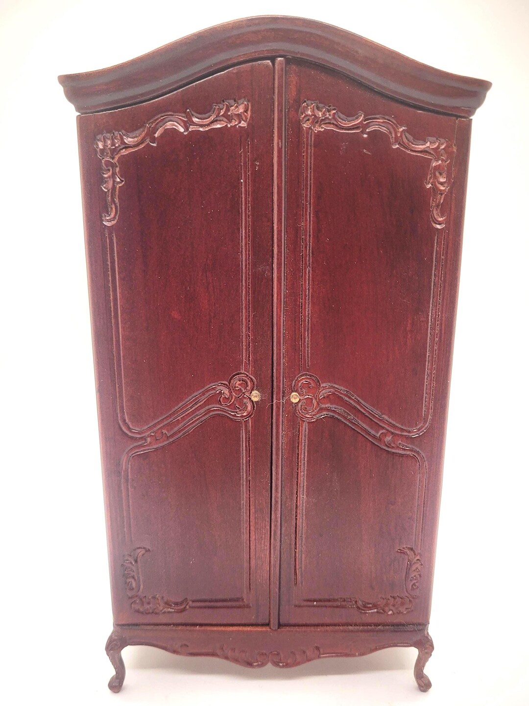 Dollhouse Miniature ~ 1:12 Scale, Mahogany Ladies Armoire W/ Cubbies by ...