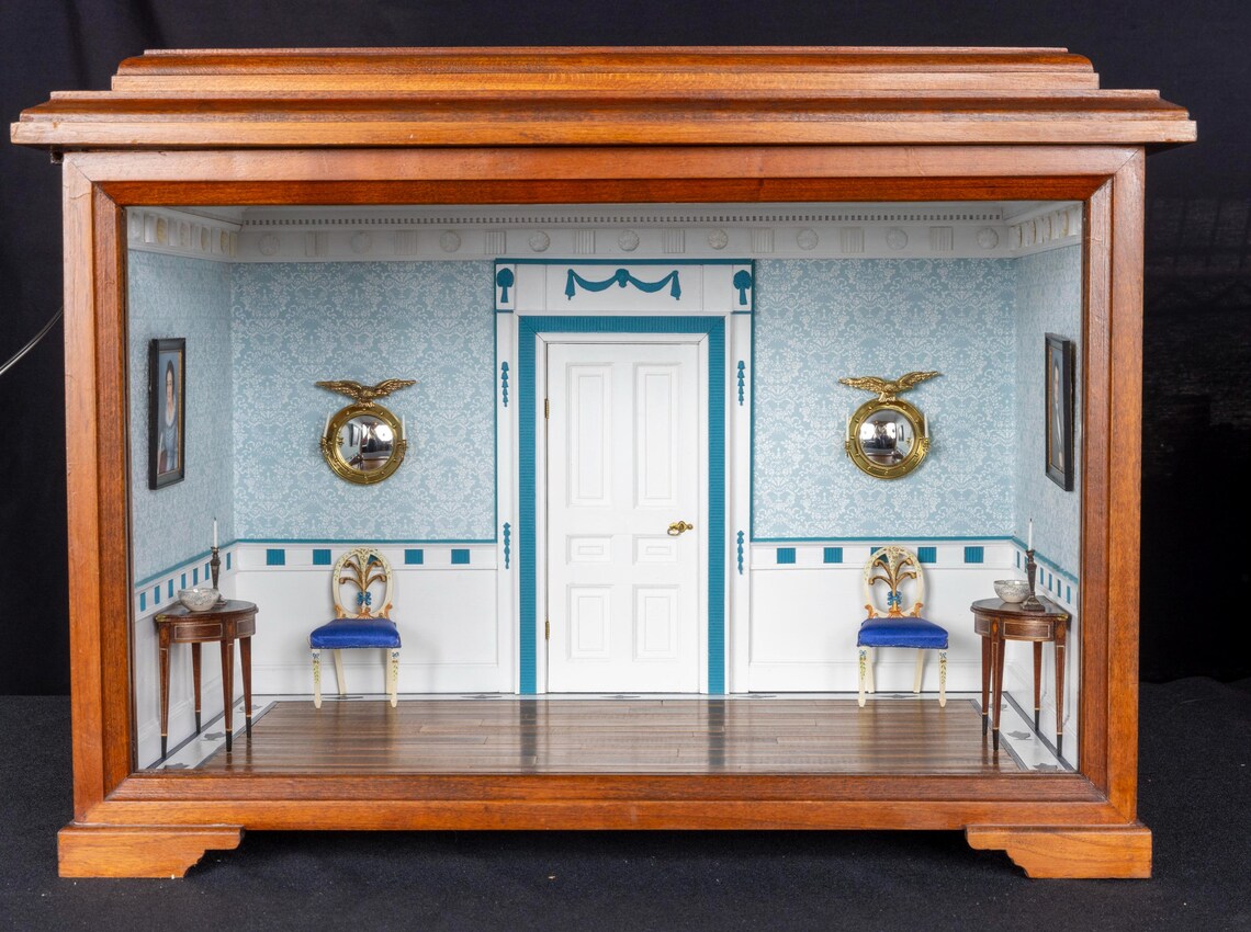 Dollhouse Miniature ~ Samuel Mcintire House Entrance Hall Roombox With ...