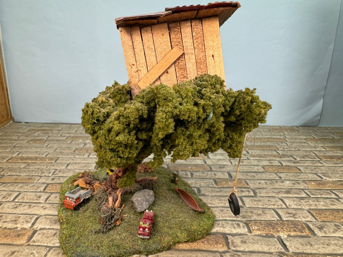 Dollhouse Miniatures ~ Quarter Scale Artisan Handmade OOAK Tree House ...